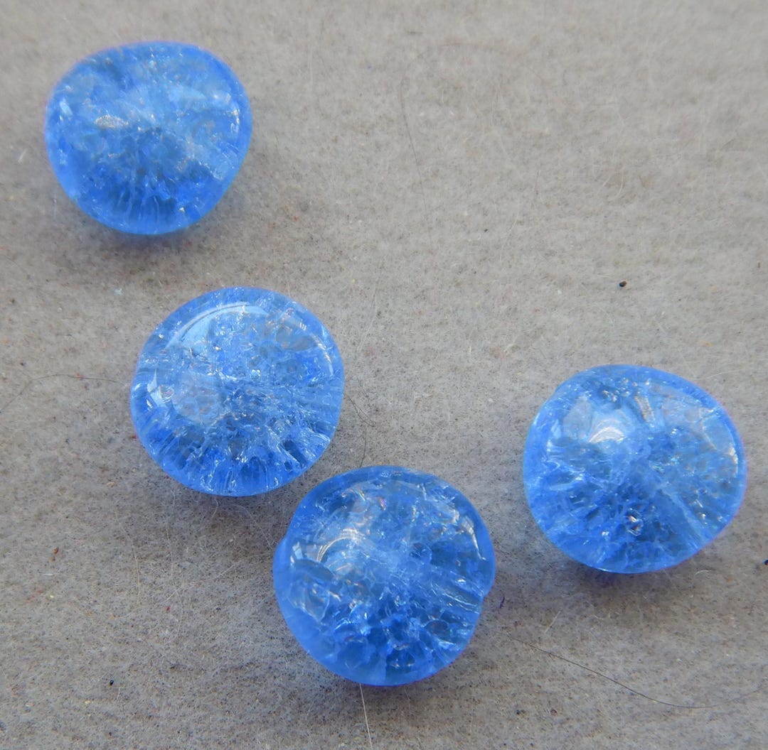 Crackled and Ruffled Light Blue Lentil Beads DS 3157 - Etsy