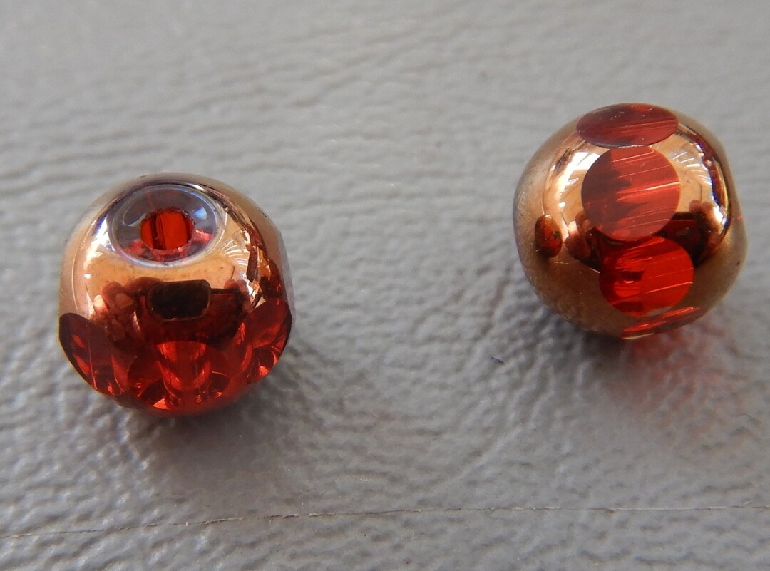 Deep Ruby Red Glass Beads DS 2438 - Etsy