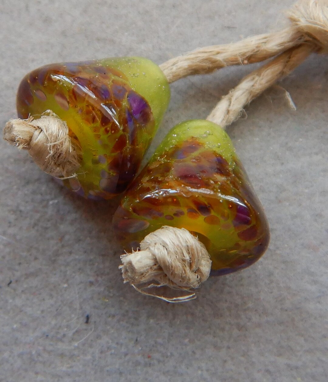 Artisan Made Cone Shaped Bead Pair DS 3154 - Etsy