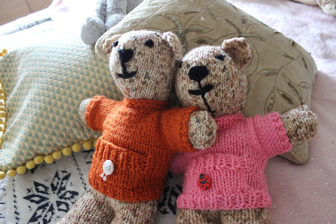 Teddy Bears Hand Made Hand Knitted Comforter Bear Sleep Buddy - Etsy