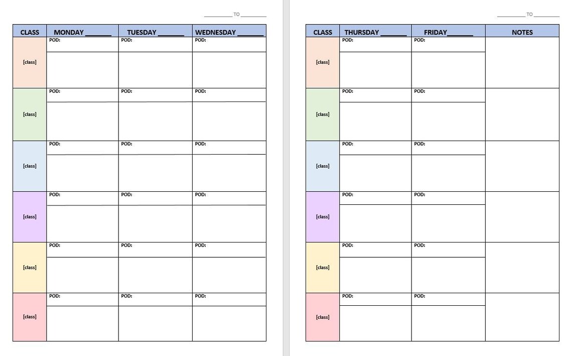 Secondary School Teacher Lesson Planner Combo Pack-customizable - Etsy