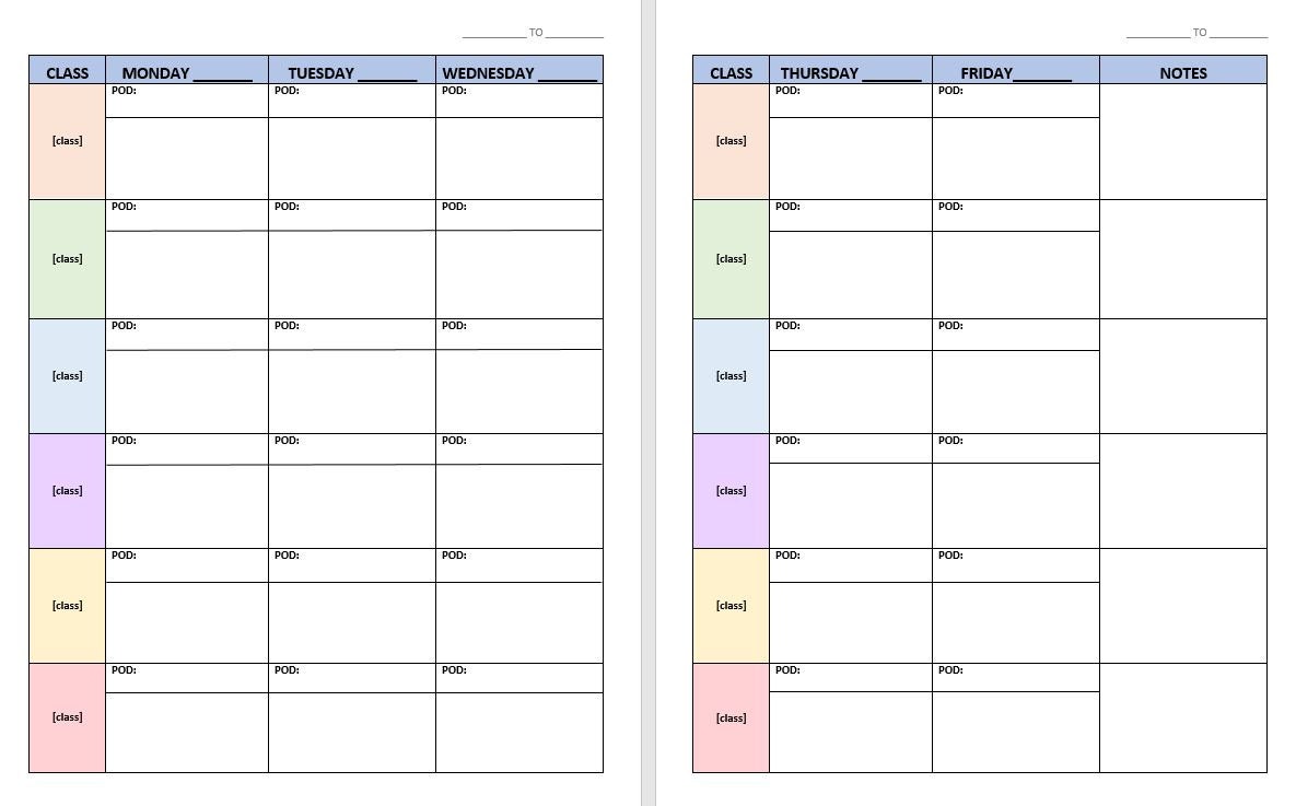 Secondary School Teacher Lesson Planner Combo Pack-customizable - Etsy