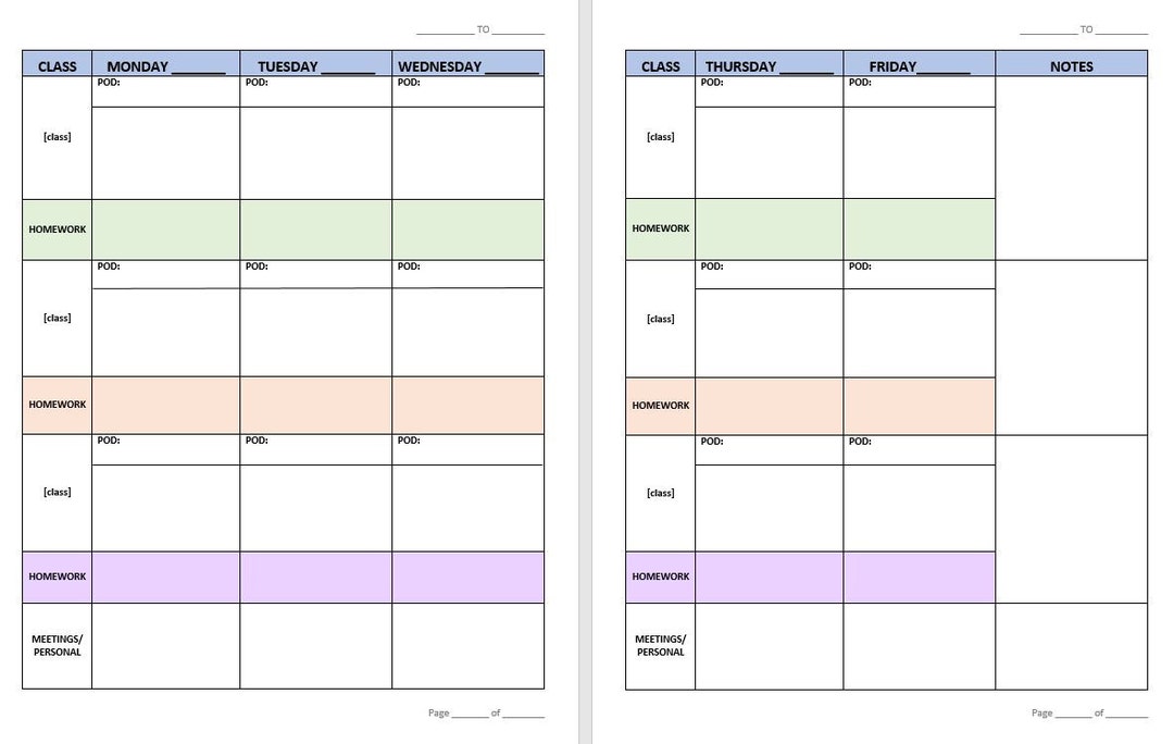 Secondary School Teacher Lesson Planner Combo Pack-customizable - Etsy