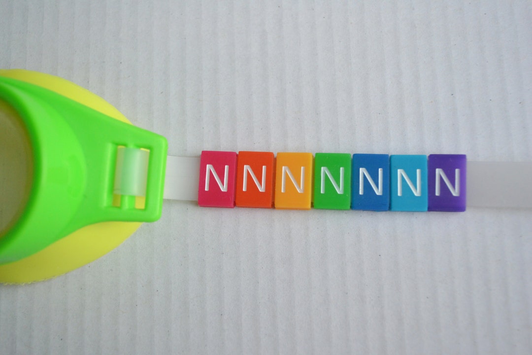 N Letter Tile - Swim Goggle Accessory - Etsy