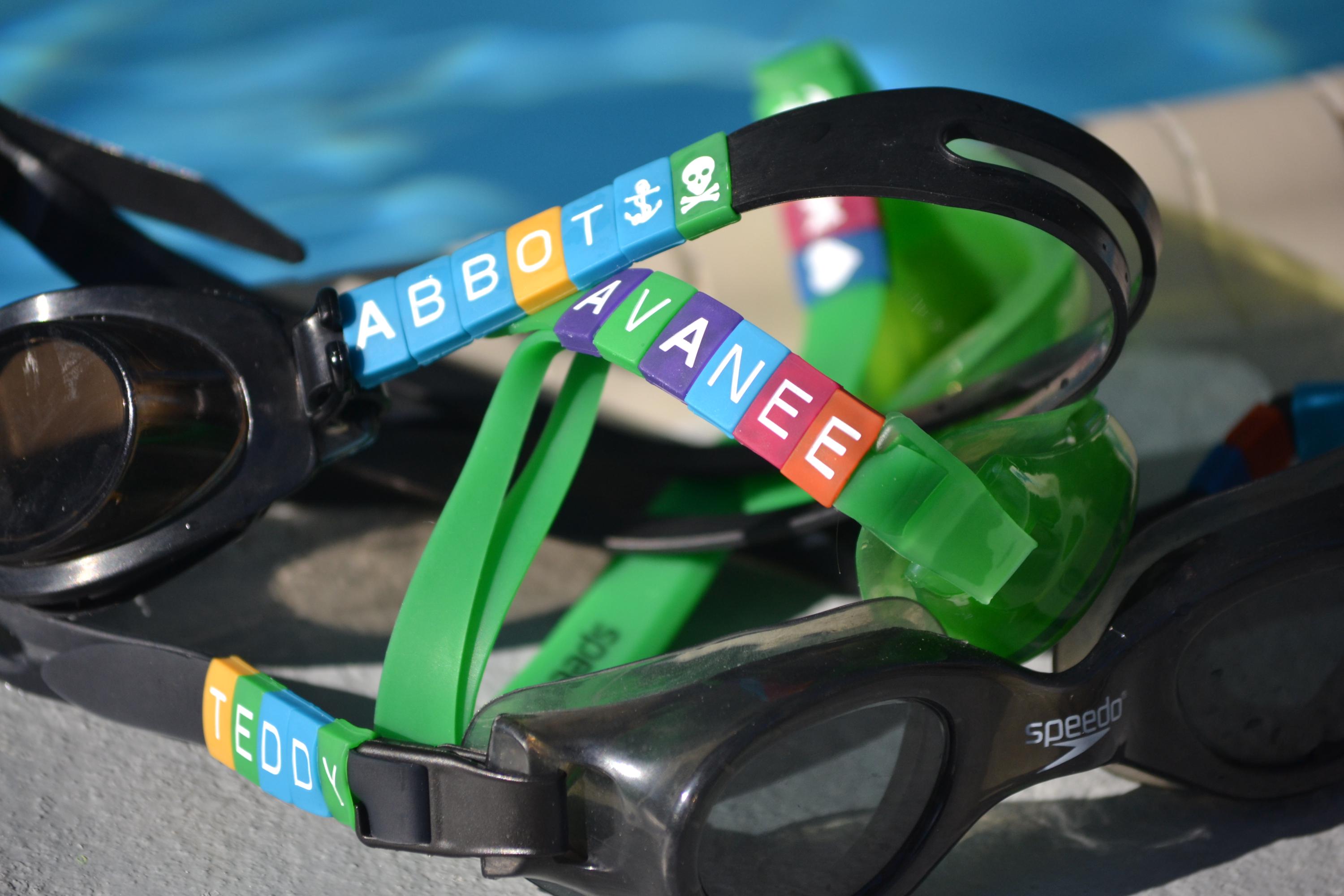 A Letter Tile - Swim Goggle Accessory - Etsy