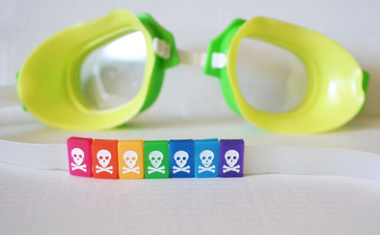 Skull and Crossbones Tile Swim Goggle Accessory - Etsy