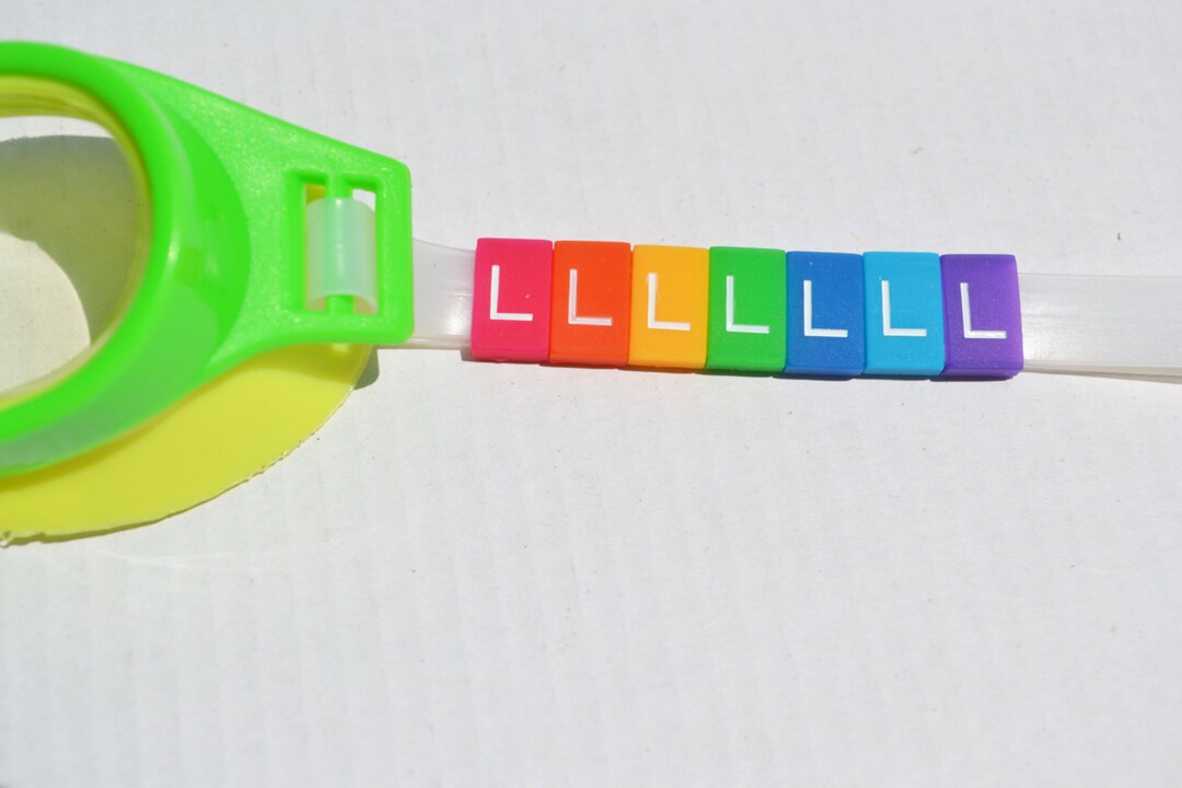 L Letter Tile - Swim Goggle Accessory - Etsy
