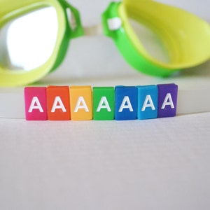 A Letter Tile - Swim Goggle Accessory - Etsy