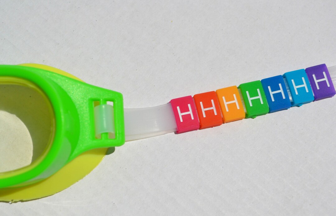 H Letter Tile - Swim Goggle Accessory - Etsy