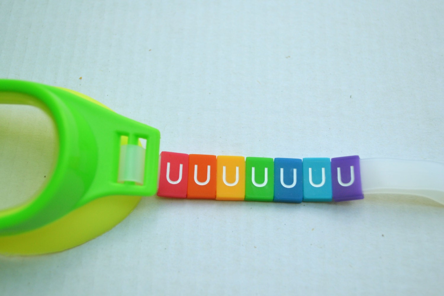 U Letter Tile - Swim Goggle Accessory - Etsy