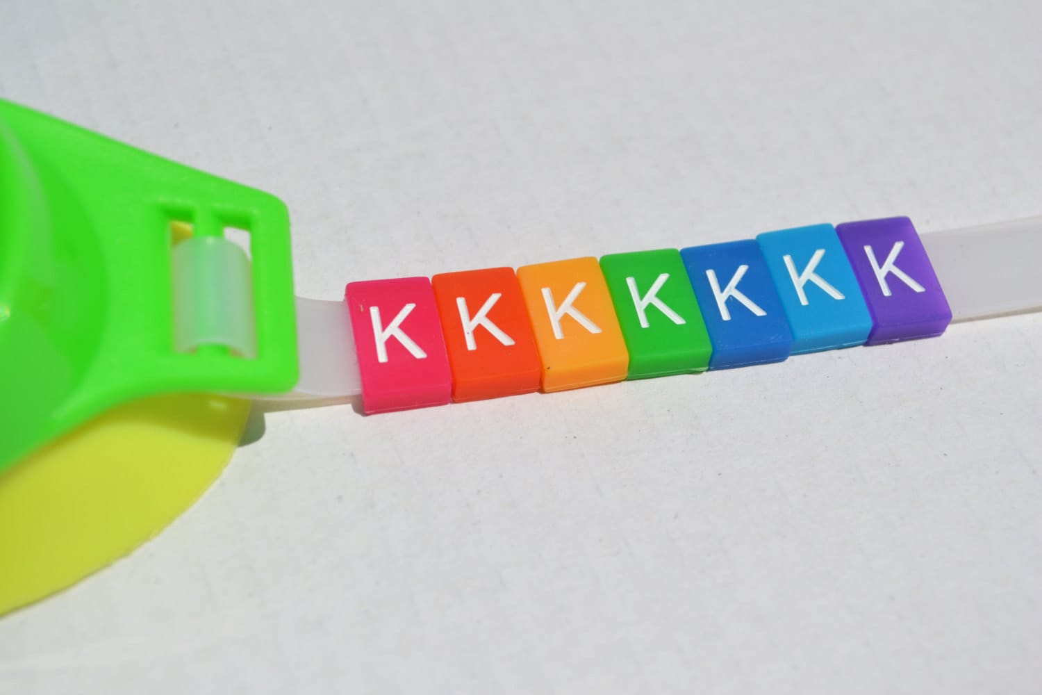 K Letter Tile - Swim Goggle Accessory - Etsy