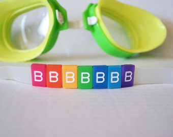 A Letter Tile Swim Goggle Accessory - Etsy