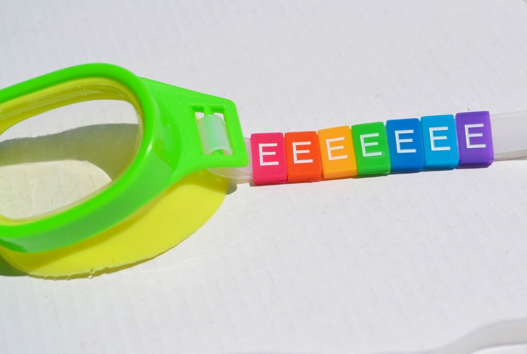 E Letter Tile - Swim Goggles Customized - Etsy