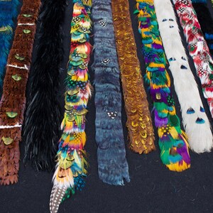 Handmade Feather Hat Band | Golden Peacock | Lei Hulu | Hat Accessories ...