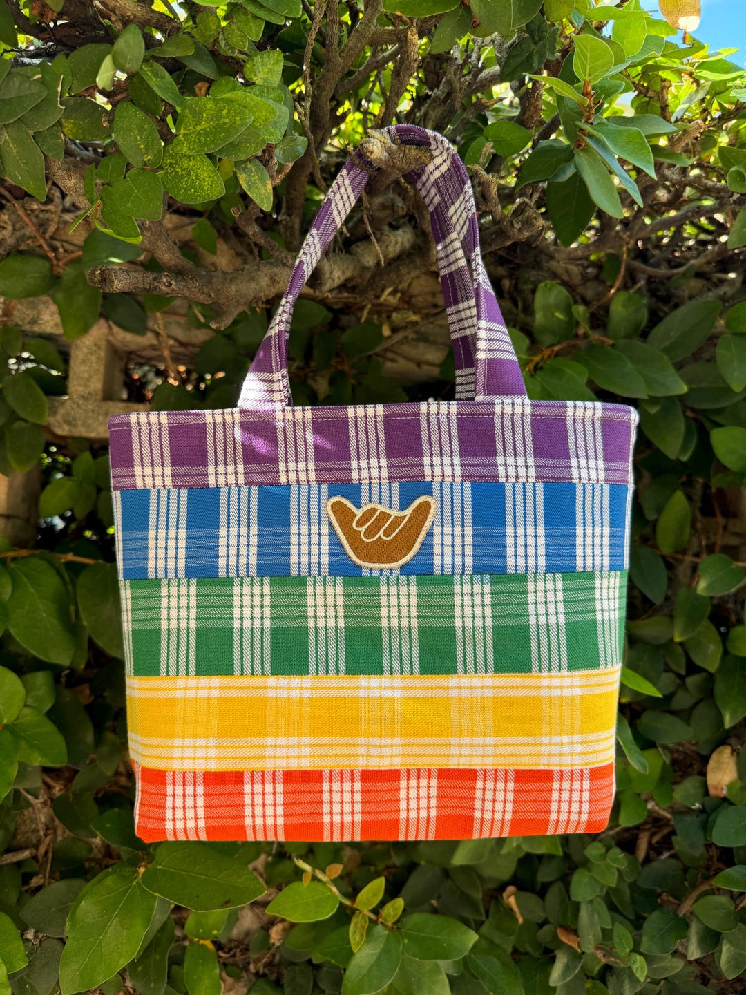 Mini Shaka Palaka Rainbow Quilt Tote Bag - Etsy