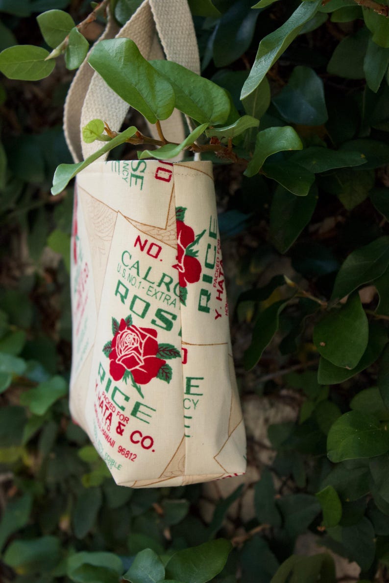 Rice Bag Mini Tote Bag | Lined | Calrose | Y. Hata - Etsy