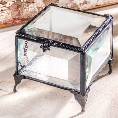Crystal Glass Jewelry Box - Etsy