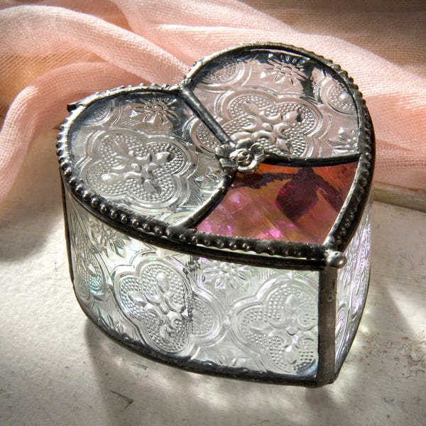 Glass Heart Box - Etsy