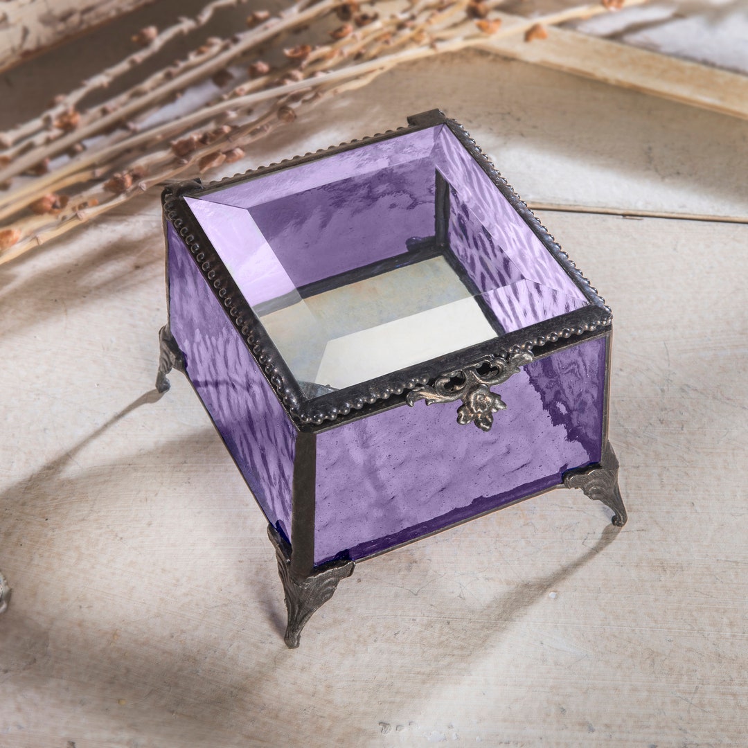 Purple Jewelry Box Decorative Keepsake Storage Vanity Display - Etsy