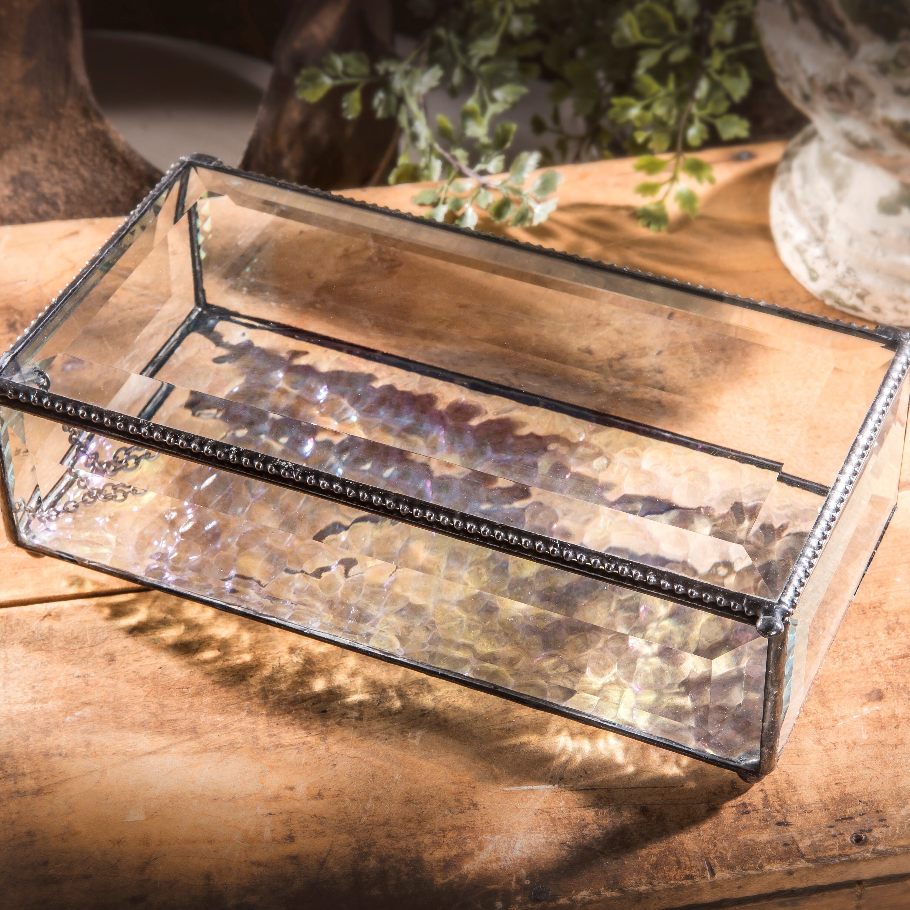 Clear Glass Box Crystal Beveled Jewelry Box Large Glass - Etsy