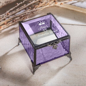 Quinceanera 15th Birthday Jewelry Box Custom Mis Quince Keepsake Box ...