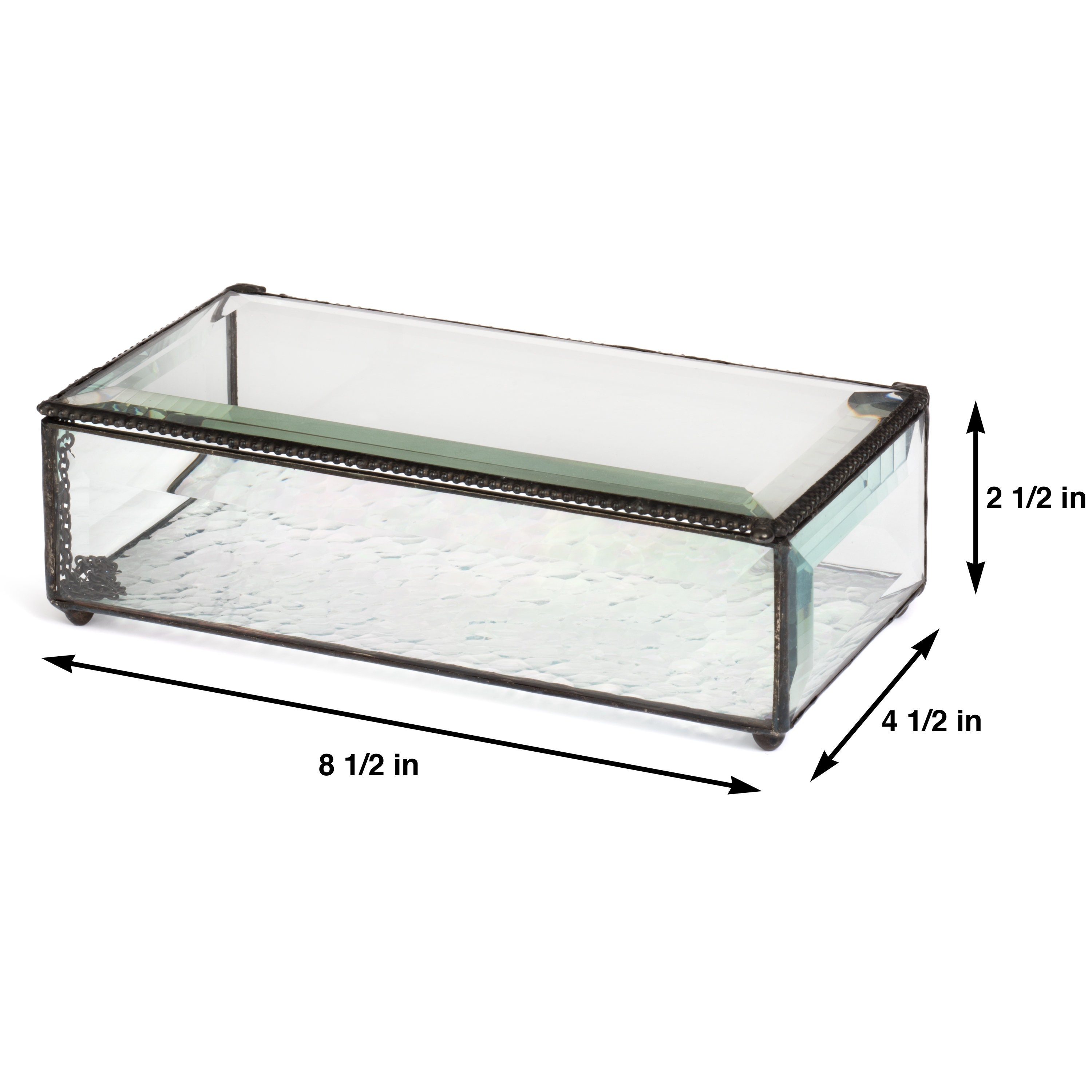 Clear Glass Box Crystal Beveled Jewelry Box Large Glass - Etsy