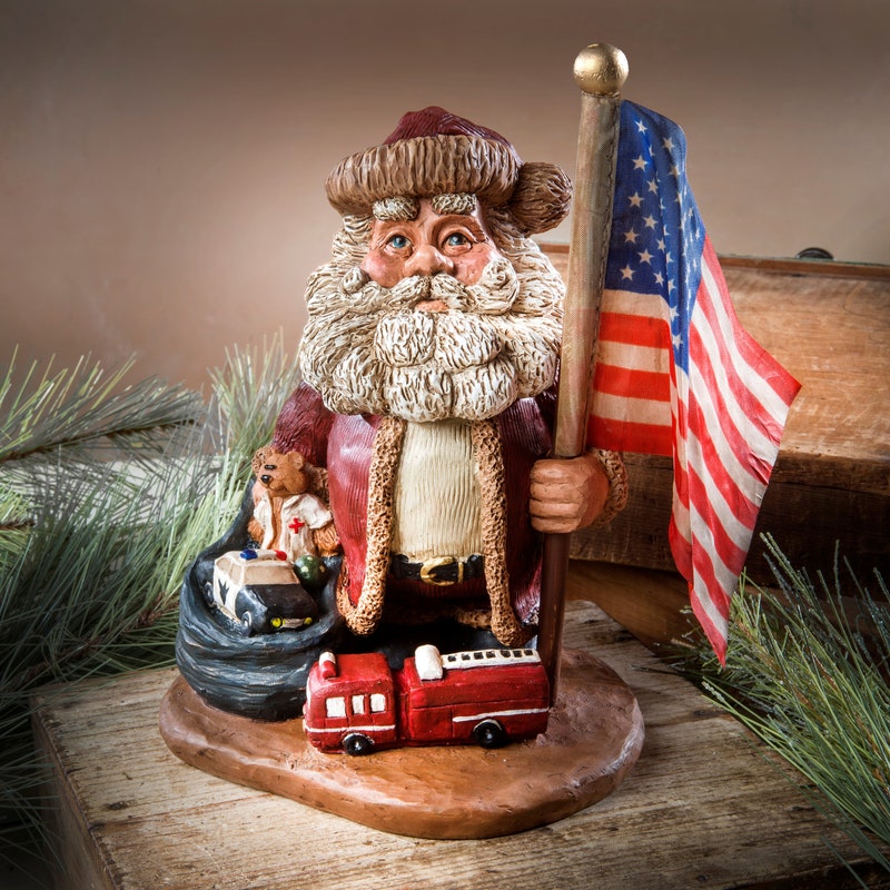 Patriotic Santa - Etsy