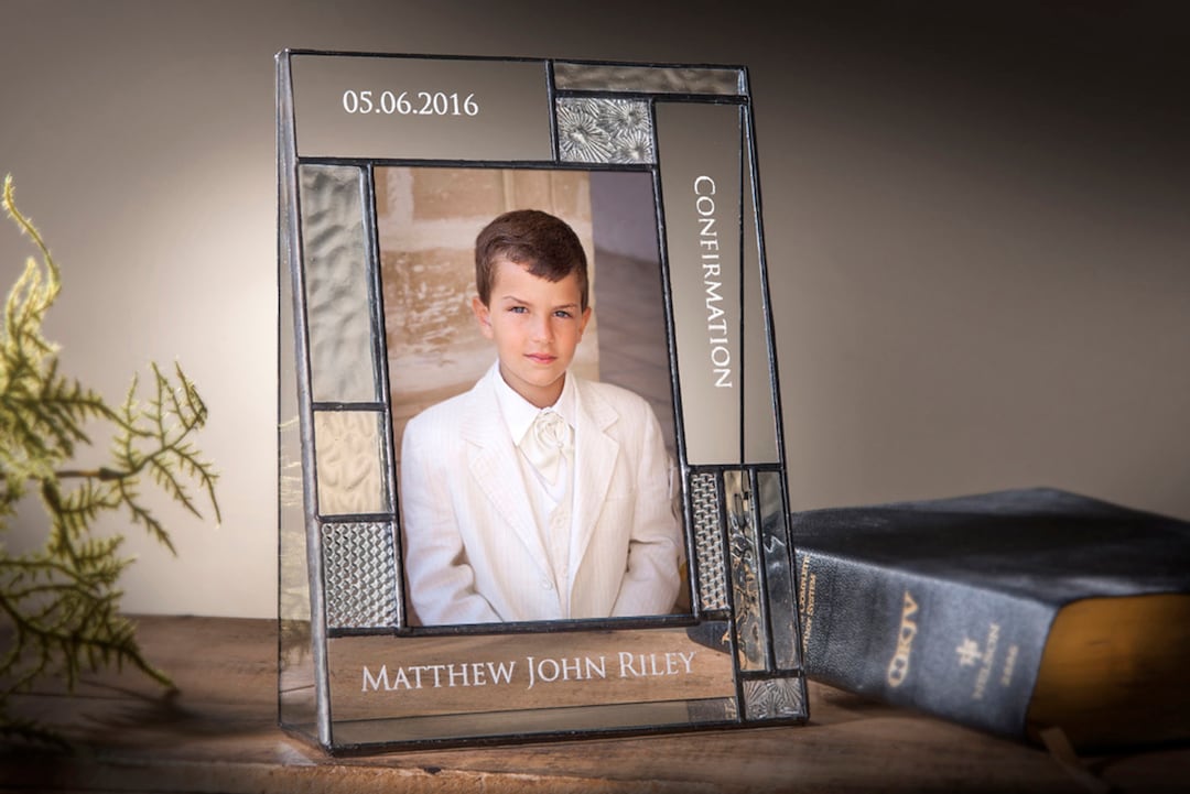 Confirmation Gift Picture Frame Personalized Keepsake Engraved Stained ...
