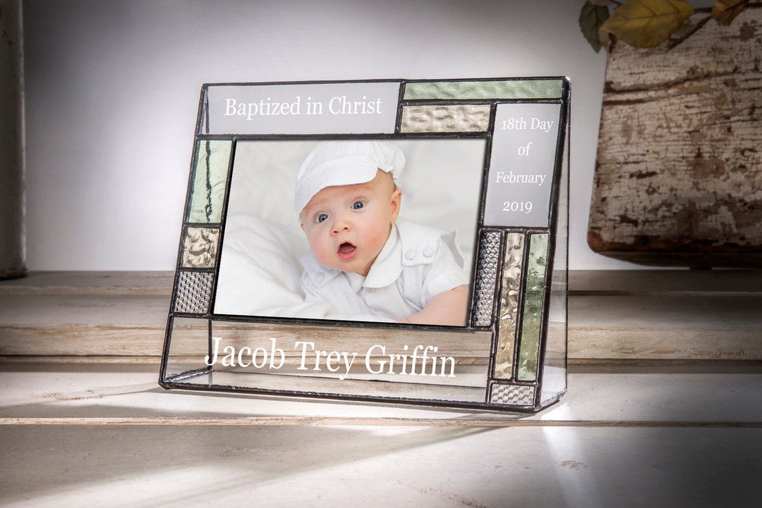 Baptism Gift Boy Girl Picture Frame Personalized Godchild Godparent ...