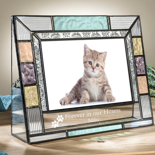 Cat Memorial Picture Frame Personalized Cat Sympathy Gift - Etsy