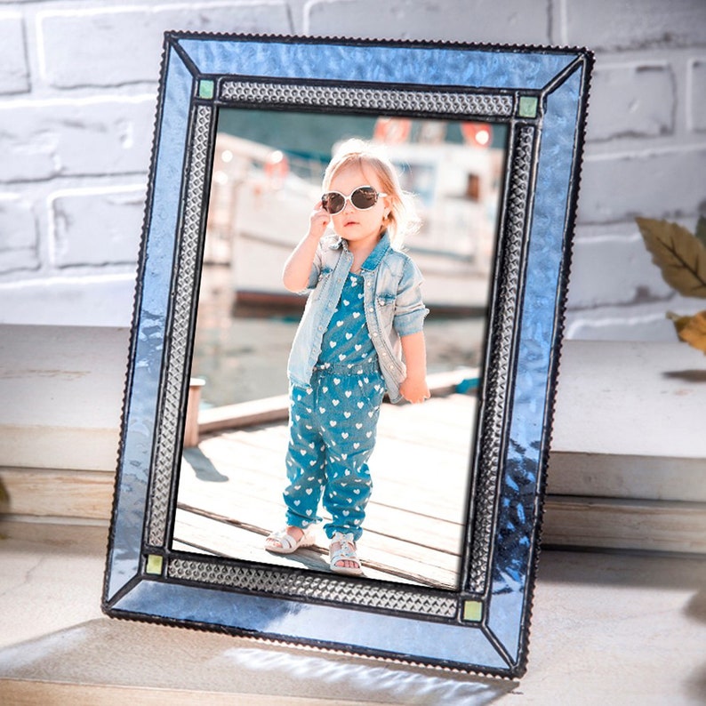 Blue Picture Frame 5x7 4x6 Tabletop Photo Frame Vintage - Etsy India
