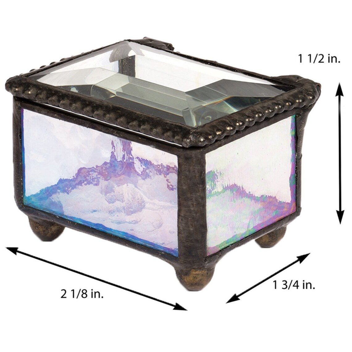 Small Glass Box Ring Jewelry Box Engagement Ring Bearer Gift - Etsy