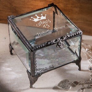 Quinceanera 15th Birthday Jewelry Box Custom Mis Quince Keepsake Box ...