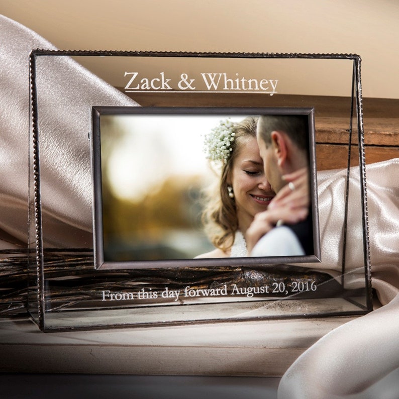 Wedding Picture Frame Personalized Engraved Glass Photo Frame - Etsy