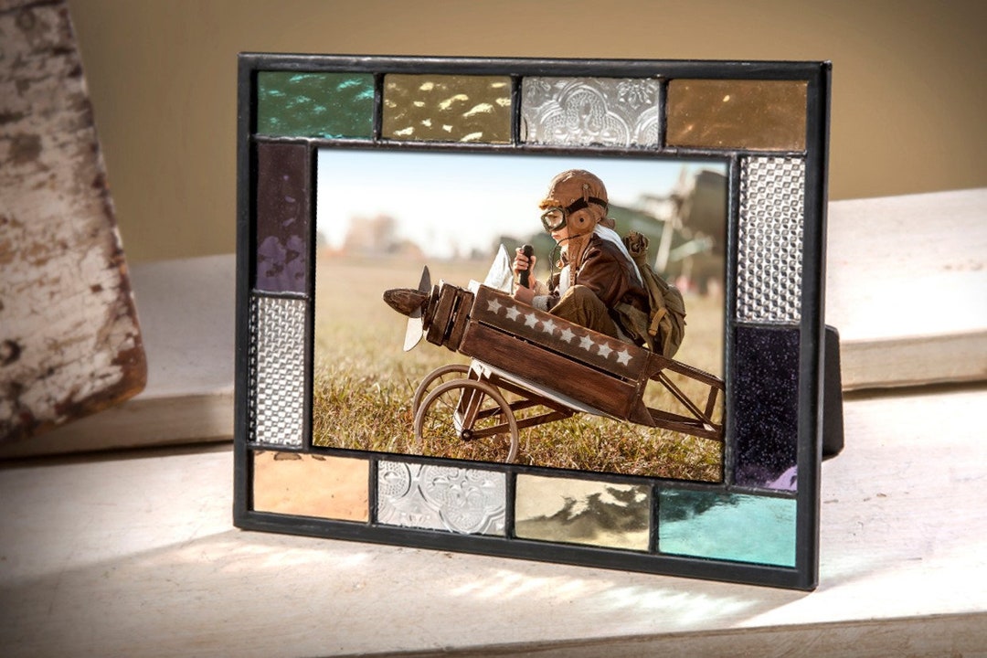 4x6 Picture Frame Colorful Autumn Fall Home Decor Purple Blue Clear ...