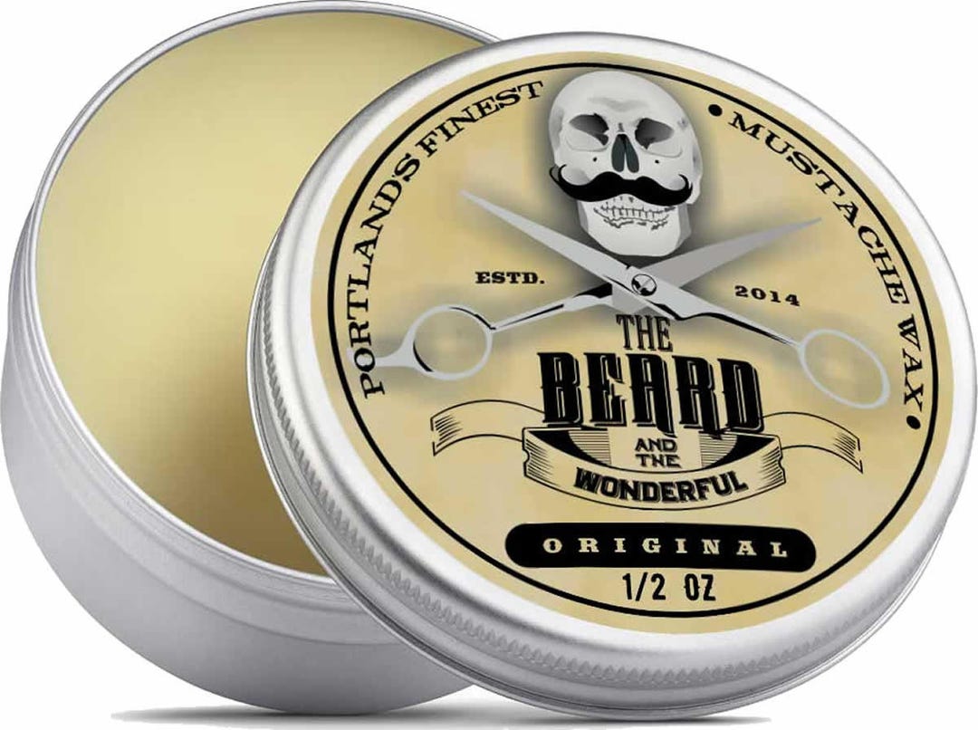 The Beard & the Wonderful Portland Moustache Wax. 1/2 Oz Tins - Etsy