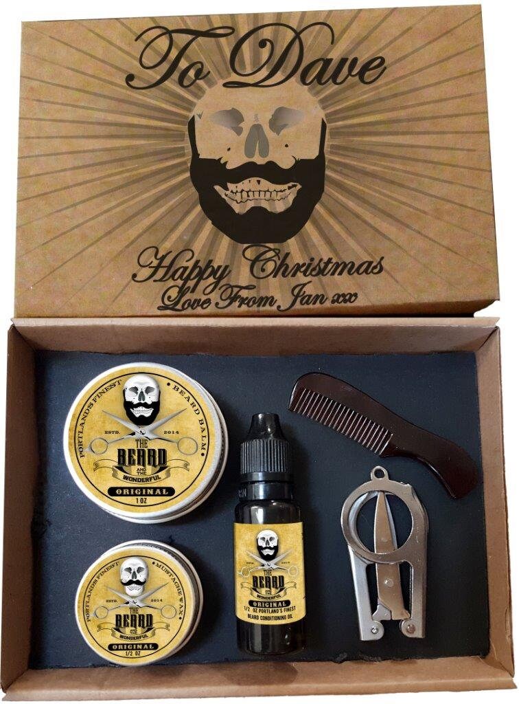 Customised Beard Grooming Set. Beard Oil, Moustache Wax, Beard Balm ...