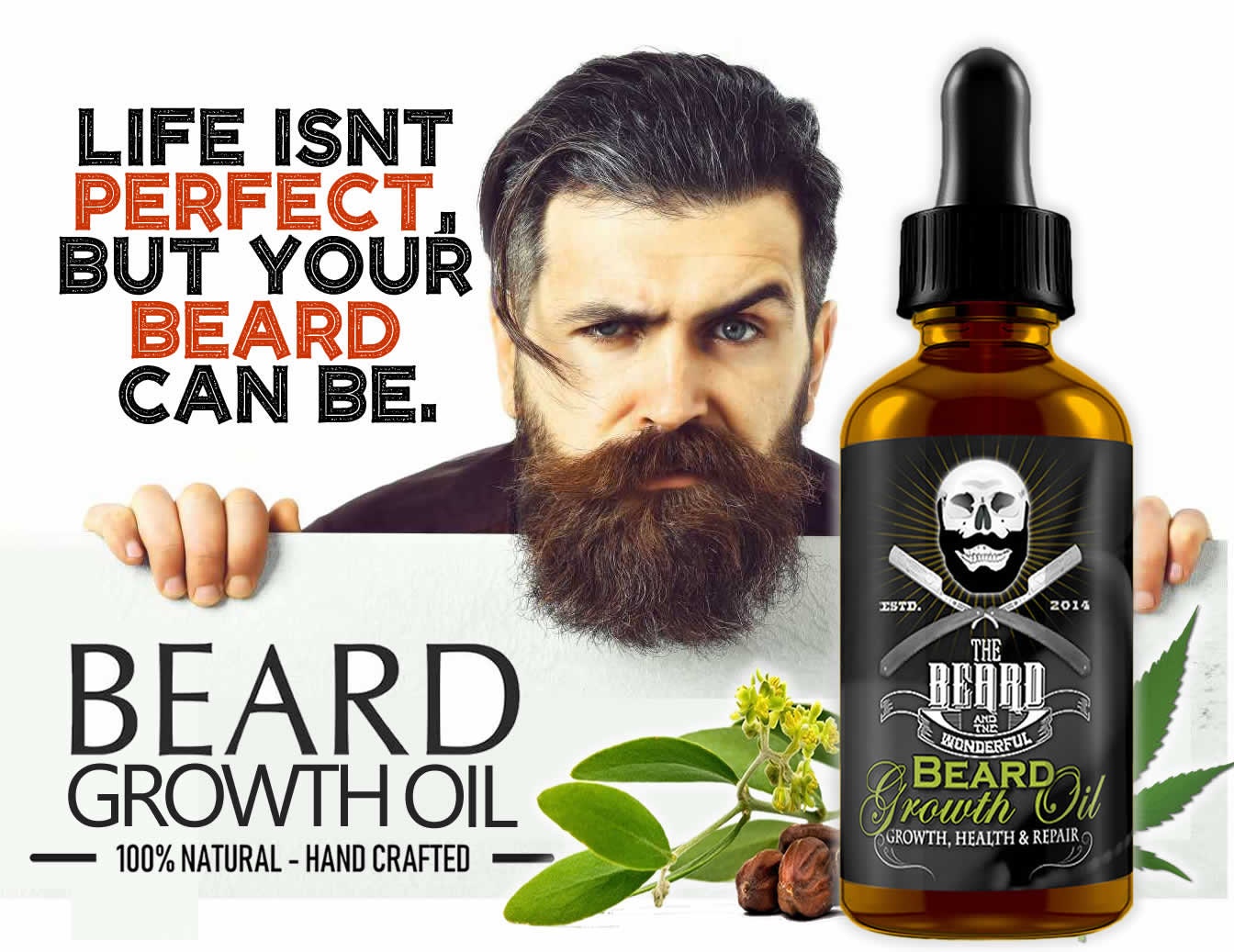 Ultimate And Beard Growth Oil Combo 2 X 30ml Bottles 100 Etsy Uk