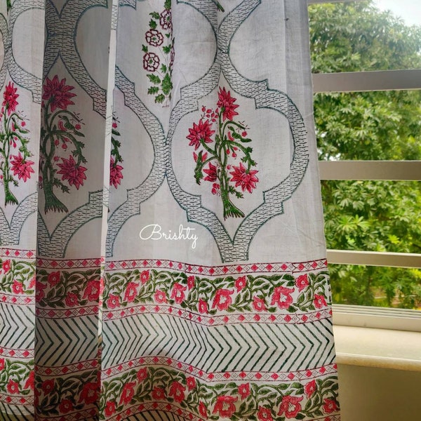 Pink Border Curtain - Etsy