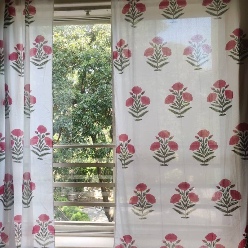Block Print Curtains - Etsy