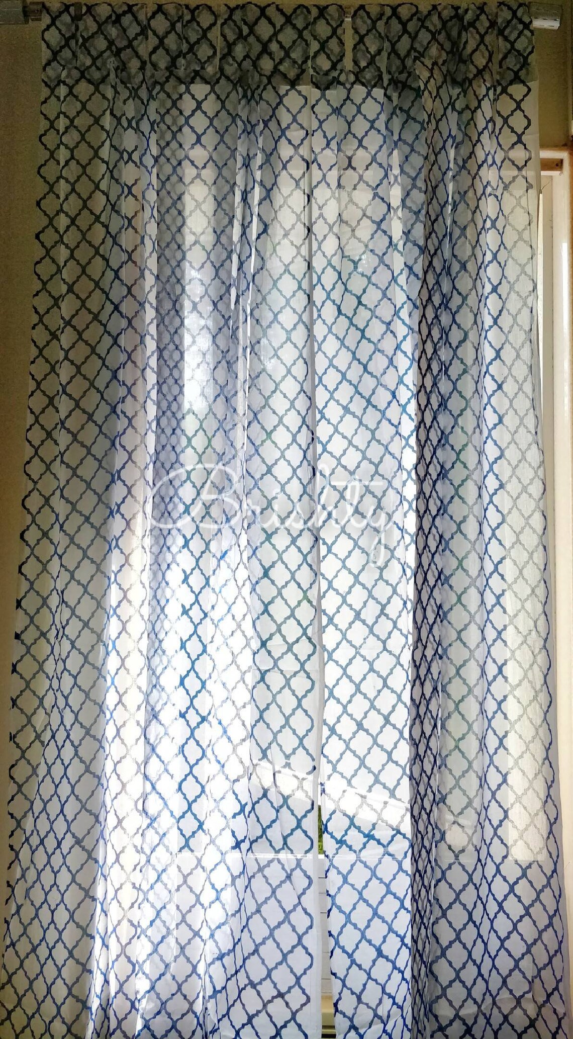 SET OF TWO Block Printed Curtains Bohemian Curtains Boho - Etsy