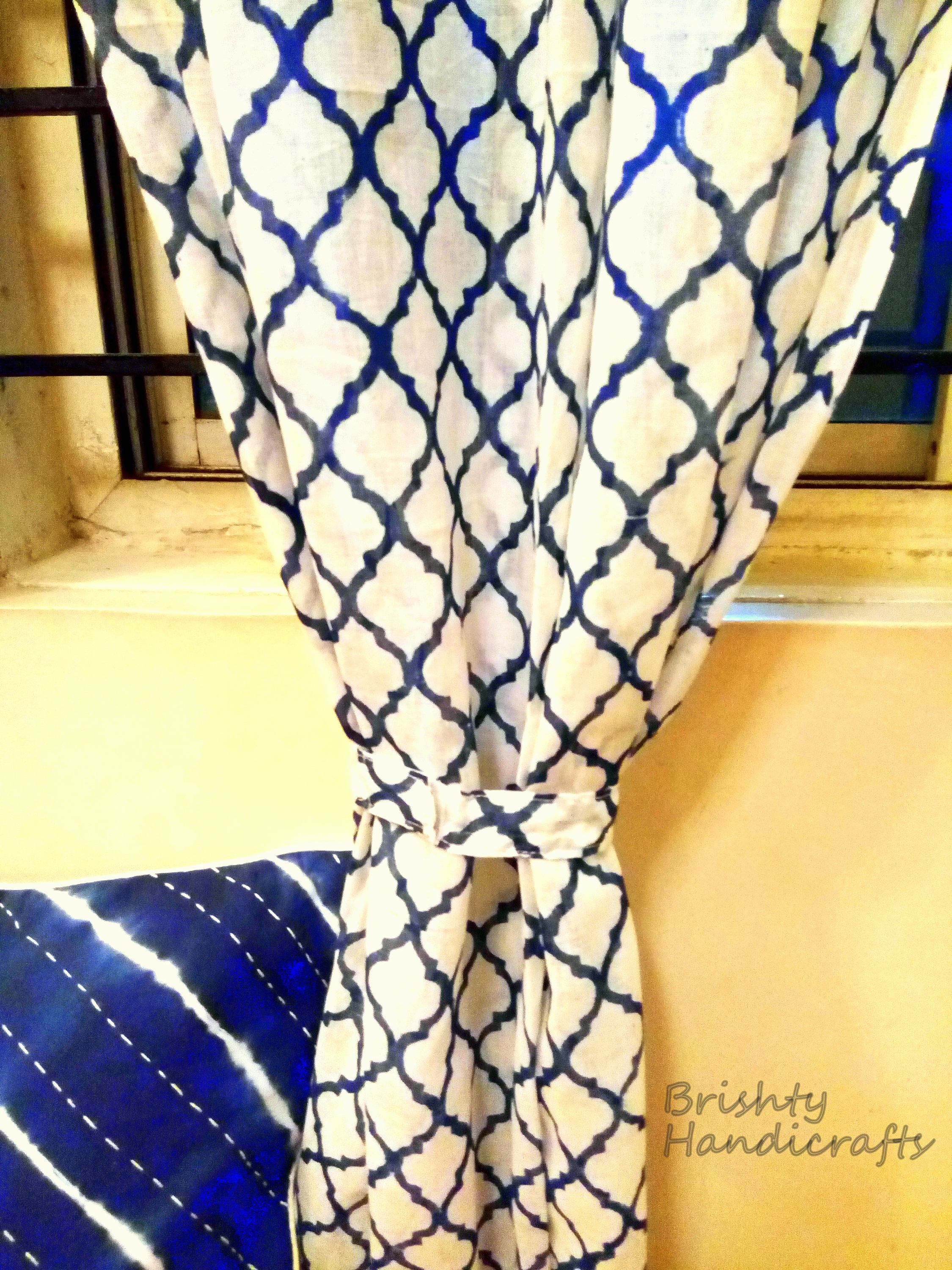 SET OF TWO Block Printed Curtains Bohemian Curtains Boho - Etsy