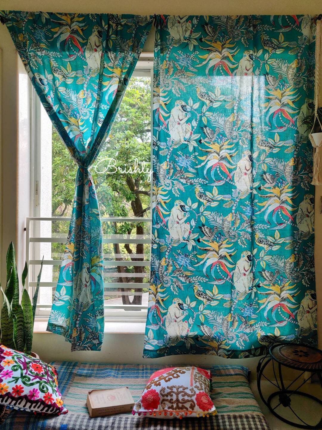 Cortinas boho de la selva tropical cortinas de la selva - Etsy España