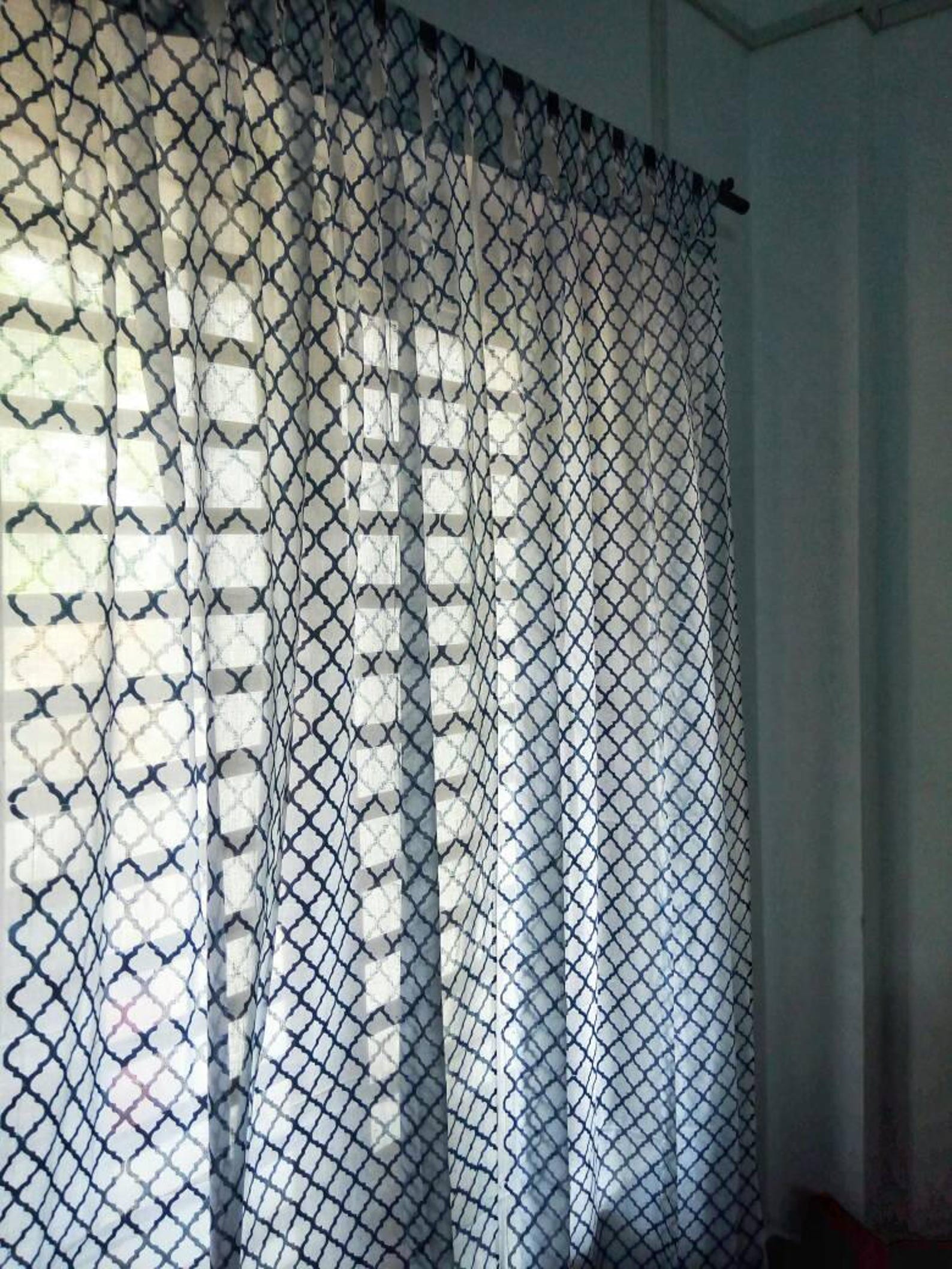 SET OF TWO Block Printed Curtains Bohemian Curtains Boho - Etsy