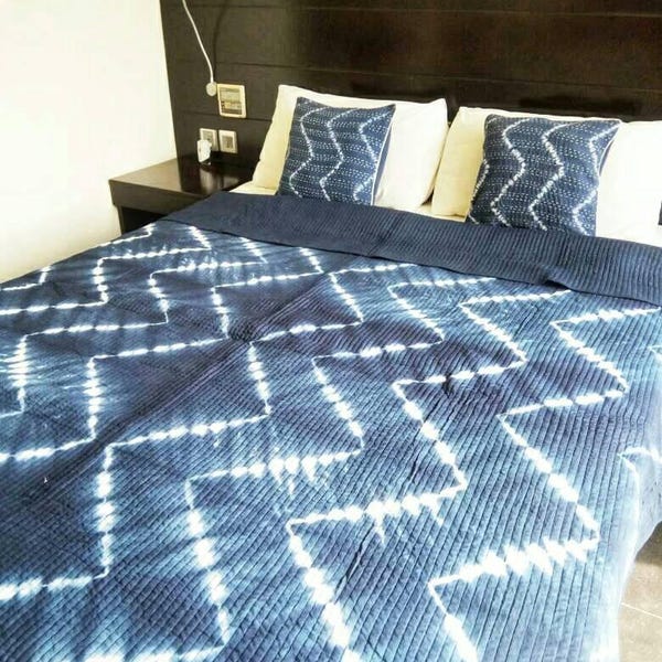 Indigo Bedding - Etsy