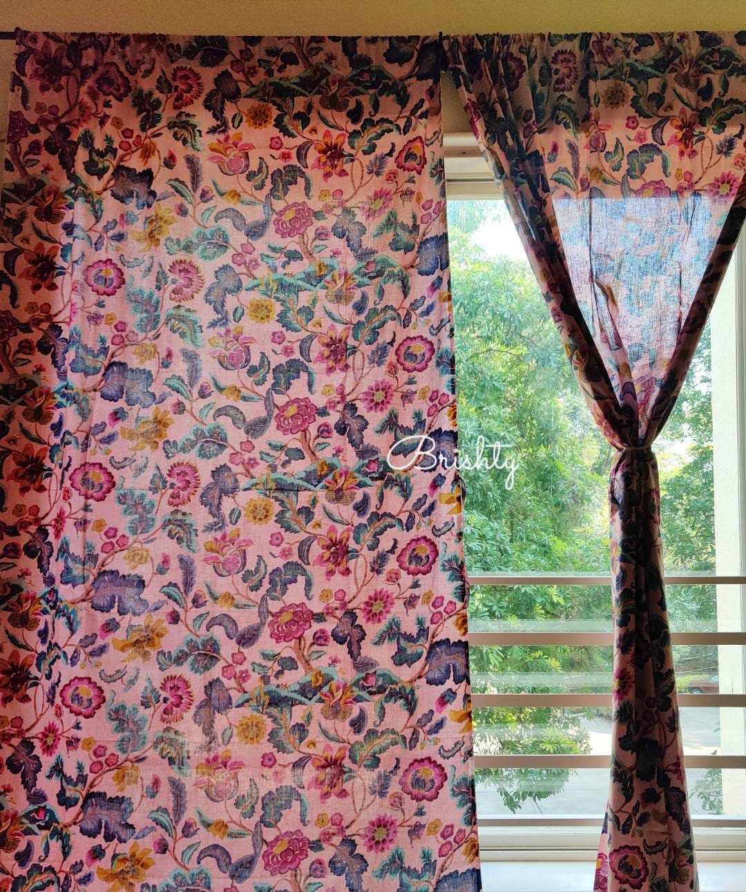 Cottage Core Boho Floral Curtain Panels Floral Nursery - Etsy