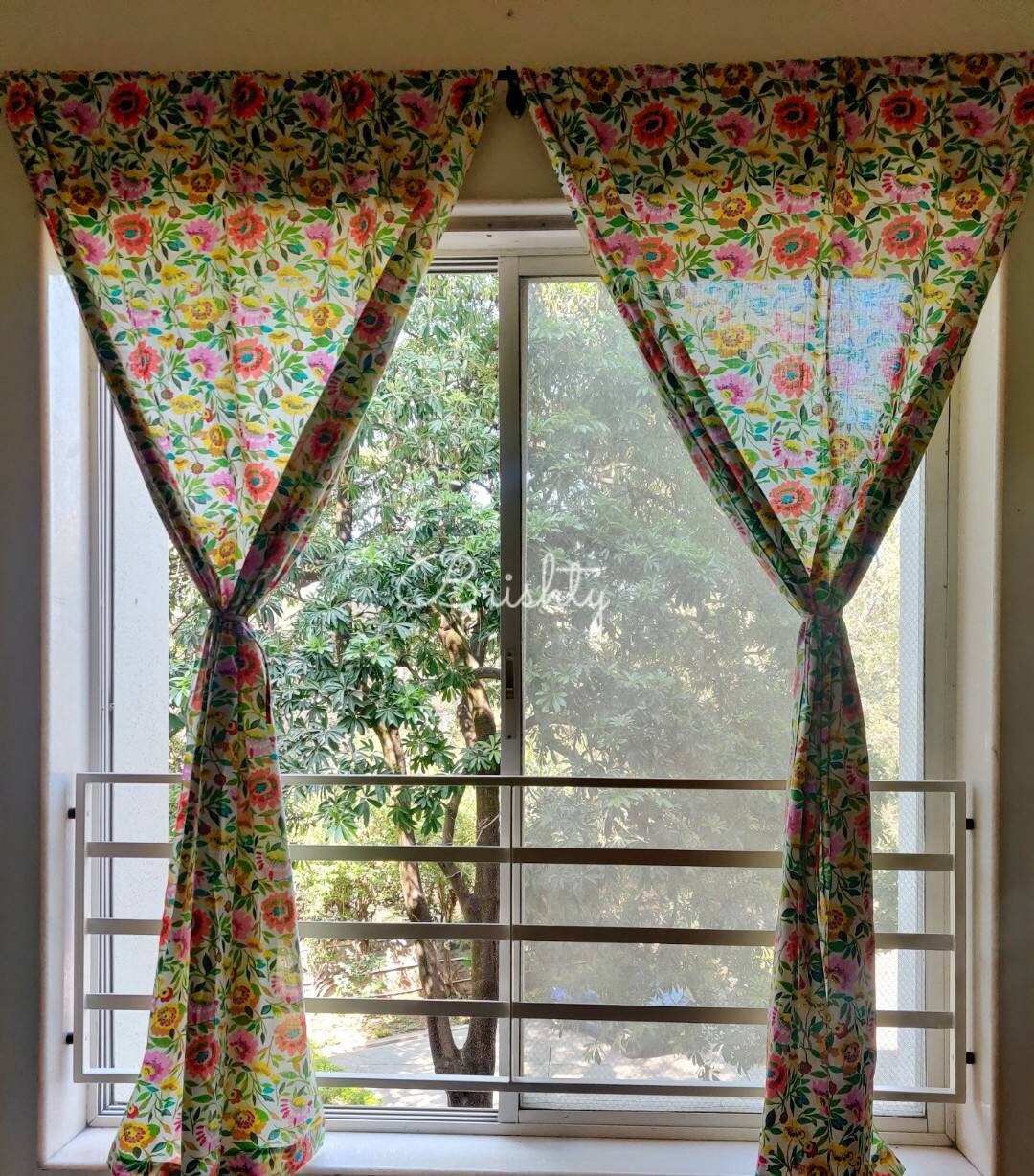 Colorful Floral Curtains Bright Floral Boho Curtains Floral - Etsy