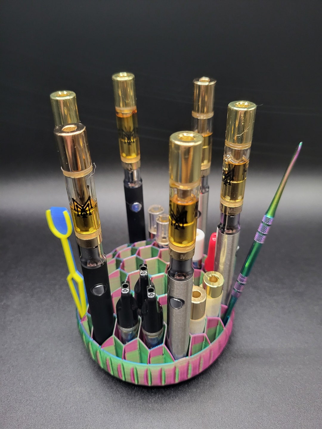 The Lazy Vapor 14.5mm: Revolving Stand Holder for 14.5mm 510 Vape Carts ...