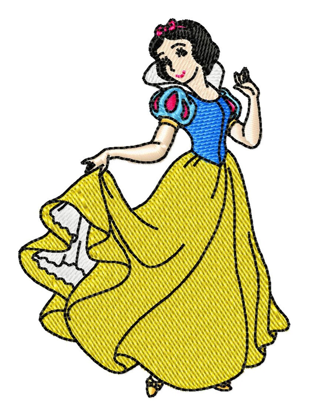 SNOW WHITE TOO - Single Machine Embroidery Design for 4x4" Hoop in 8 ...