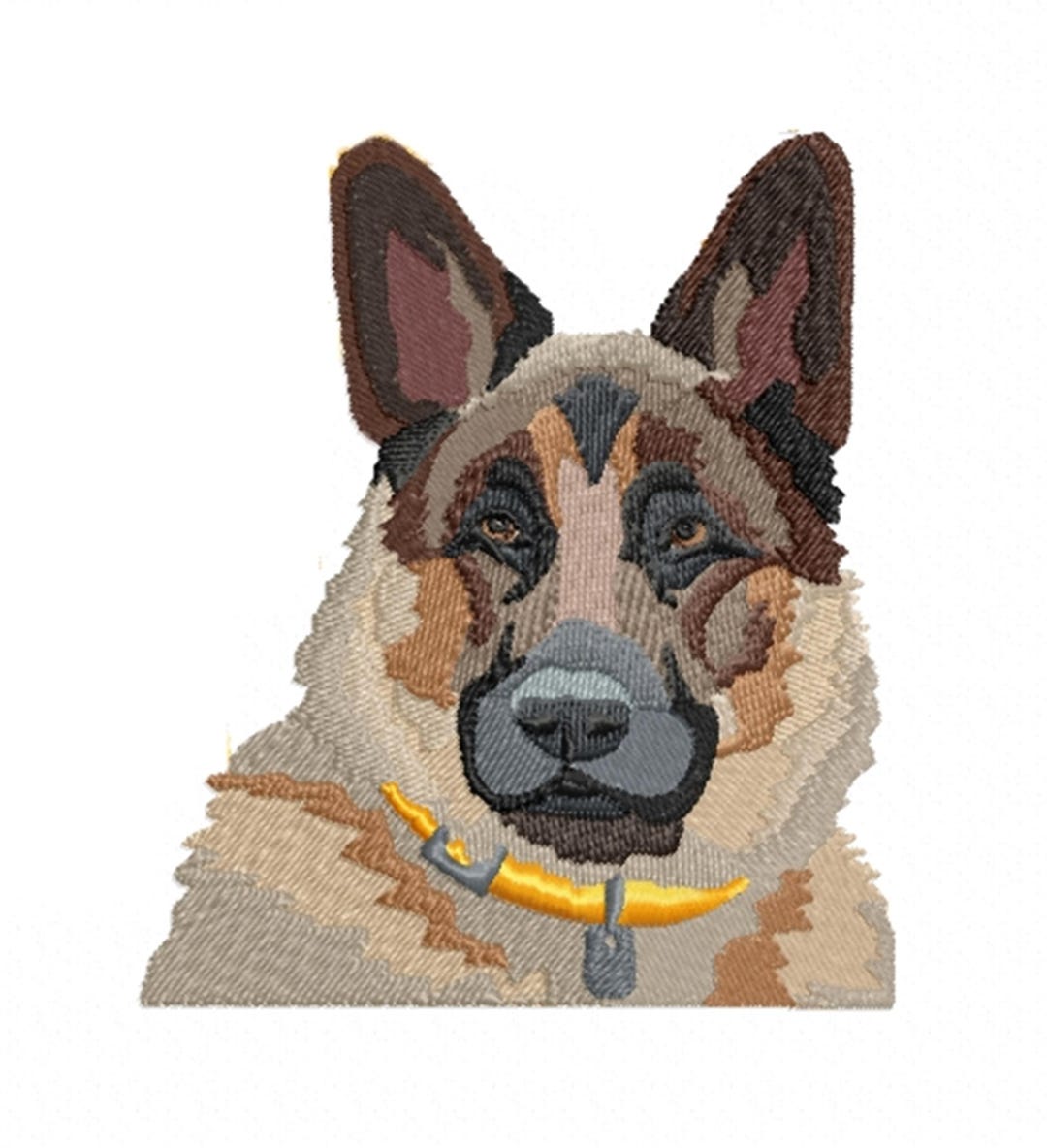 GERMAN SHEPHERD - Single Machine Embroidery Design for 5x7" Hoop in 8 ...
